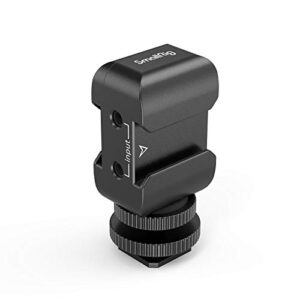 smallrig two-in-one bracket cold shoe mount compatible with rode wireless go and saramonic blink 500 for two-person vlogging – 2996