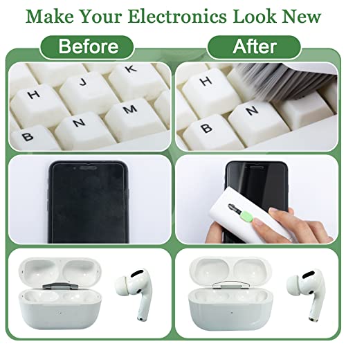 Laptop Screen Keyboard Earbud Cleaner Kit for Airpods Pro MacBook iPad iPhone iPod, walrfid Multi-Function Airpod Cleaning Pen Brush Tool Key Remover for PC Monitor TV Phone Computer Headphone