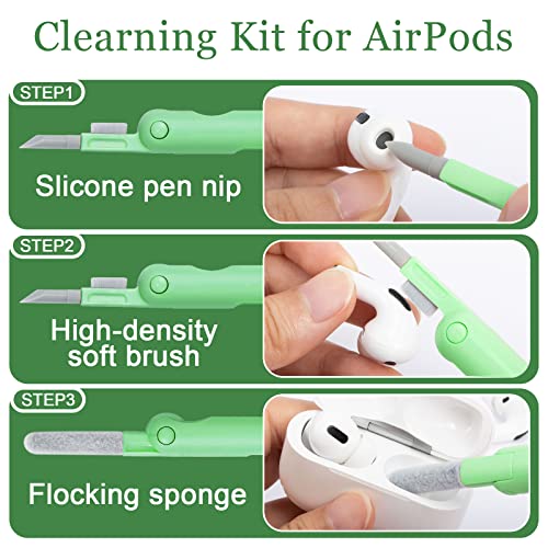 Laptop Screen Keyboard Earbud Cleaner Kit for Airpods Pro MacBook iPad iPhone iPod, walrfid Multi-Function Airpod Cleaning Pen Brush Tool Key Remover for PC Monitor TV Phone Computer Headphone