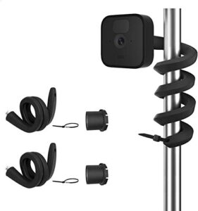 vomenc 【upgraded version】 flexible twist mount for all-new blink outdoor indoor camera blink mini and blink indoor and outdoor camera (black 2pack)