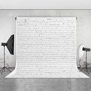 HUAYI 8x8ft Large White Grey Brick Wall Photography Backdrop Party Decoration Vinyl Video Models Background D-2504