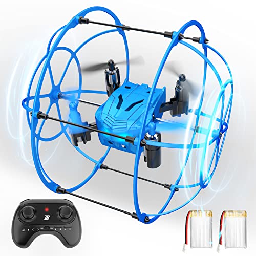 Remote Control Mini Drone for Kids- Bezgar Remote Control Spherical Rolling Quadcopter RC Helicopter 360 Degree Flip Christmas Birthday Gift Indoor Outdoor Toys for Boys Age 4 5 6 7 8-12 RC Drone Beginner