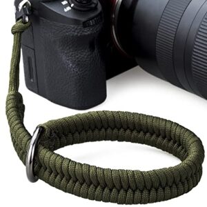 AQAREA Camera Wrist Strap for DSLR Mirrorless Camera, Quick Release Camera Hand Strap with Safer Connector （Green）