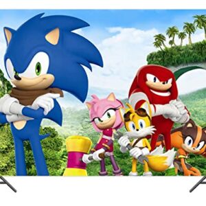 jushengyuan Sonic Hedgehog Photography Backdrop Newborn Baby Shower Palm Mountain Scenery Photo Background Baby Children Happy 1st Birthday Banner Decorations Party Supplies Vinyl 5x3ft