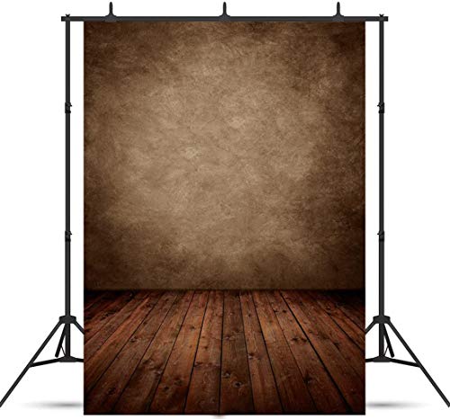 WOLADA 5x7FT Abstract Brown Wood Backdrops Newborn Photography Backdrop Retro Dark Wooden Floor Wall Backdrop Vintage Photo Backdrop Photographer Pictures Video Background Studio Props 10702