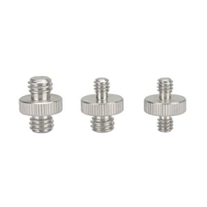 camvate 1/4″ male to 1/4″ male & 1/4″ male to 3/8″ male & 3/8″ male to 3/8″ male thread screw adapter for camera tripod – 1230