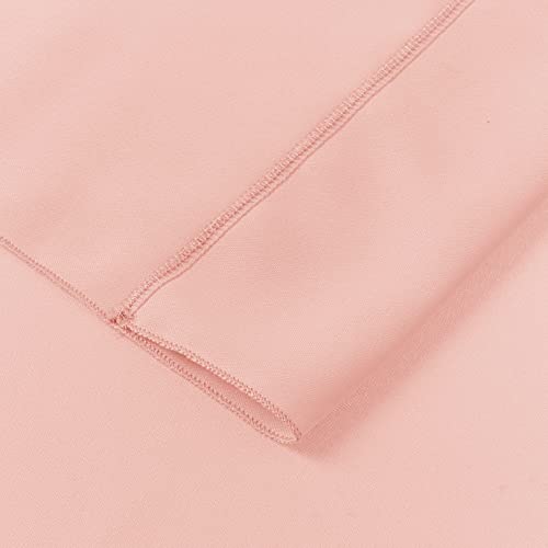 AK TRADING CO. 10 feet x 10 feet Polyester Backdrop Drapes Curtains Panels with Rod Pockets - Wedding Ceremony Party Home Window Decorations - Peach