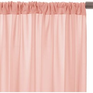 AK TRADING CO. 10 feet x 10 feet Polyester Backdrop Drapes Curtains Panels with Rod Pockets - Wedding Ceremony Party Home Window Decorations - Peach