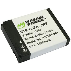 wasabi power battery for gopro hd hero2, gopro original hd hero and gopro ahdbt-001, ahdbt-002