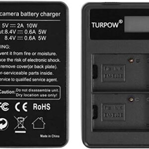 2Packs EN-EL3E 2000mAh Battery and Dual Slot Charger Compatible with Nikon D50, D70, D70s, D80, D90, D100, D200, D300, D300S, D700 D900 MH-18, MH-18a, MH-19, MB-D200, MB-D10 & More Digital SLR Camera