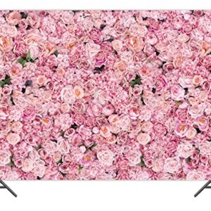 CGXINS Pink Rose Wall Picture Backdrop 7x5ft Pink Flowers Photography Backdrop for Girls Birthday Party Wedding Bridal Shower Party Banner Decoration