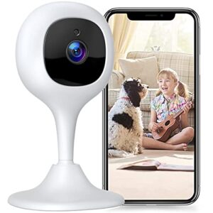 baby monitor 1080p fhd wifi security indoor camera smart pet camera 103° wide-angle two-way audio, 940nm night vision,motion detection, compatible with alexa