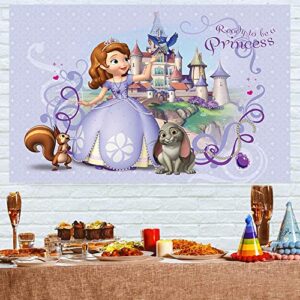 Withu Purple Backdrop Dreamy Castle Fairy Ready to Be A Princess Sofia Kids Girls Baby Birthday Theme Party Photo Photography Background Banner