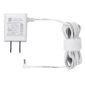 replacement main ac adapter for vtech vm350 vm351 vm352 vm4261 vm5251 vm5261 vm5262 vm5253 parent unit, vm5253 video camera and owls vm314 vm315 accessory camera. power cord charger, white