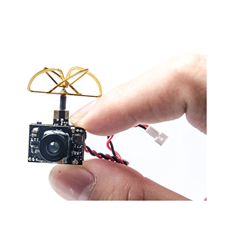 AKK Micro FPV AIO Camera (600TVL) and 5.8G 0/25/50/200mW Switchable Transmitter with Clover Antenna for FPV RC Car FPV Racing Drone Quadcopter Micro RC Plane Whoop Blade Inductrix