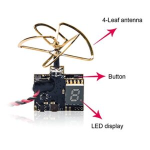 AKK Micro FPV AIO Camera (600TVL) and 5.8G 0/25/50/200mW Switchable Transmitter with Clover Antenna for FPV RC Car FPV Racing Drone Quadcopter Micro RC Plane Whoop Blade Inductrix