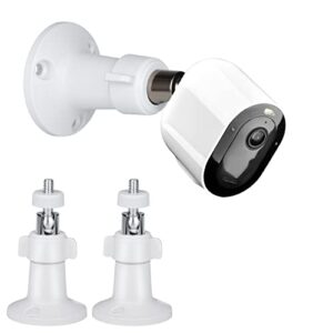 security wall mount for arlo pro, arlo pro 2, arlo ultra, arlo pro 3, arlo go, arlo essential spotlight camera, adjustable indoor/outdoor mounting bracket for your surveillance camera (2 pack)