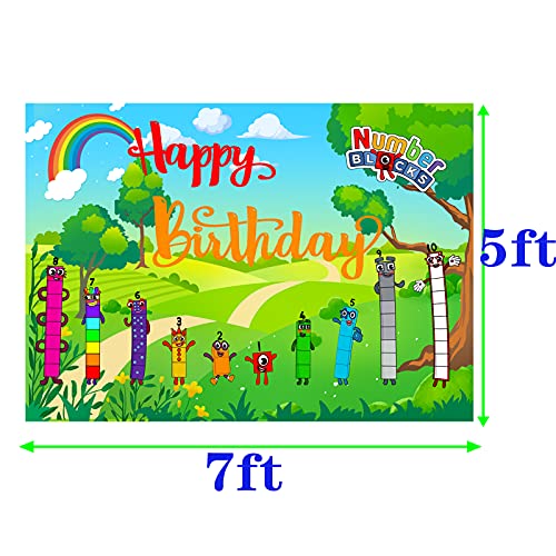 Win3terz Birthday Party Decoration, Number Birthday Background，Digital Birthday Decoration Background Cloth for Kids Birthday Party Decorations（7ftX5ft）