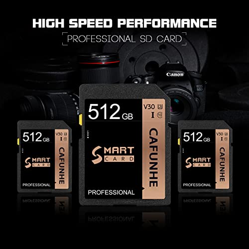 512GB Memory Card High Speed SD Card 512GB Class 10 SD Memory Cards 512GB for Digital Camera,Tablet and Drone Videographers,Vloggers