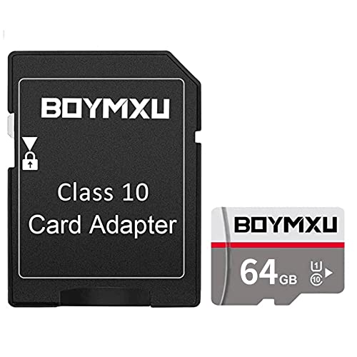 TF Memory Card 64GB,BOYMXU TF Card with Adapter,High Speed UHS-I Card Class 10 Memory Card for Phone Camera Computer