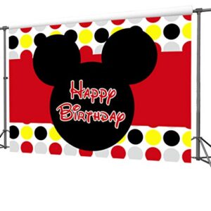 zlhcgd 7x5FT Mickey Mouse Photography Photo Background for Kids Birthday Party Backdrops Decoration