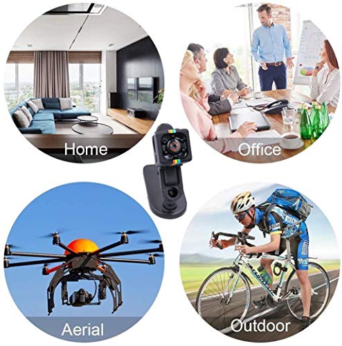 QEBIDUM Spy Camera Hidden Camera, Portable Tiny Rechargeable Battery Powered HD 1080P Mini Camera, Night Vision Motion Activated Micro Digital Recorder Body Cop Nanny Cam for Home Office Car Drone