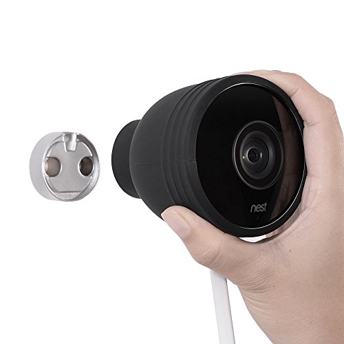 HOLACA Compatible for Nest Cam Wall Mount Versatile Aluminum Bracket Compatible for Google Nest Cam Outdoor Security Camera (White-Aluminum)