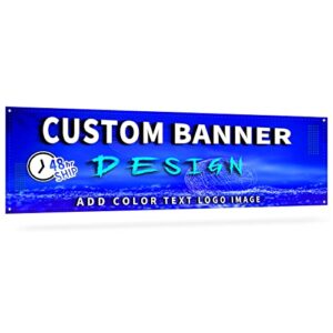 custom banners and signs for outdoor 6’x2′ customize personalized photo text background banner printing decoration backdrop for birthday party business graduation wedding event