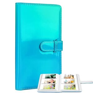 ablus 96 pockets photo album for fujifilm instax mini 11 90 70 9 8+ 8 liplay instant camera, polaroid snap snaptouch pic-300 z2300 instant camera & zip instant printer (sapphire blue)