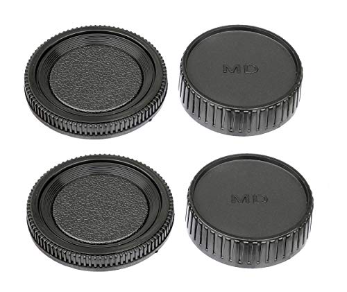 (2 Packs) Fotasy MD Lens Rear Cap, Md Body Cap, Minolta MD Lens Back Cover, Minolta MC Lens Cap, Minolta Rokkor Body Cap, Lens Cover Body Cap fits Minolta Rokkor MD MC Mount Camera Lense, MD_2