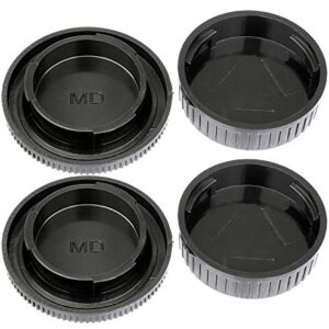 (2 Packs) Fotasy MD Lens Rear Cap, Md Body Cap, Minolta MD Lens Back Cover, Minolta MC Lens Cap, Minolta Rokkor Body Cap, Lens Cover Body Cap fits Minolta Rokkor MD MC Mount Camera Lense, MD_2