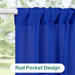 HOMEIDEAS 10ft x 10ft Backdrop Curtains for Parties 2 Panels Royal Blue Photo Background Curtains,Polyester Rod Pocket Drapes for Wedding Birthday Decorations