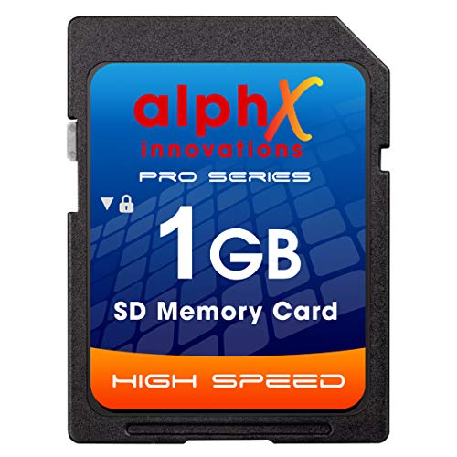 AlphX 1gb SD Secure Digital Memory Cards, Pack of 2 - Compatible with Canon Nikon Sony Pentax Kodak Olympus Panasonic and All Digital Cameras