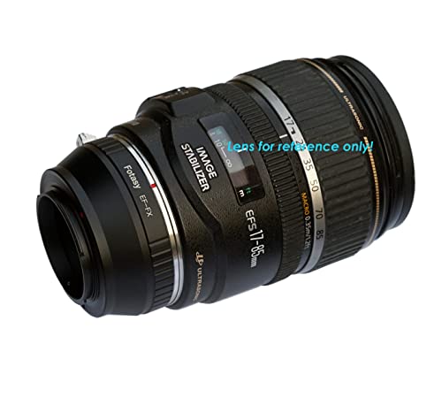 Fotasy Manual Cannon EF EF-S Lens to Fuji X Adapter, EOS EF to X Mount Adapter, Compatible with Fujifilm X-Pro1 X-Pro2 X-Pro3 X-E2 X-E3 X-A10 X-T1 X-T2 X-T3 X-T4 X-T10 X-T20 X-T30 X-T30II X-T100 X-H1