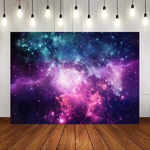 7x5ft Space Galaxy Birthday Backdrop, Universe Nebula Starry Sky Photography Background, Outer Space Galactics Photo Backdrop for Boy Girl Party Banner Baby Shower Decoration Photo Booth Prop, Vinyl