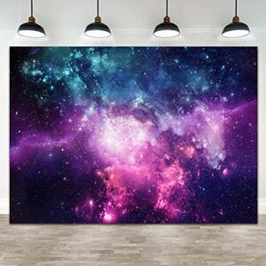 7x5ft Space Galaxy Birthday Backdrop, Universe Nebula Starry Sky Photography Background, Outer Space Galactics Photo Backdrop for Boy Girl Party Banner Baby Shower Decoration Photo Booth Prop, Vinyl