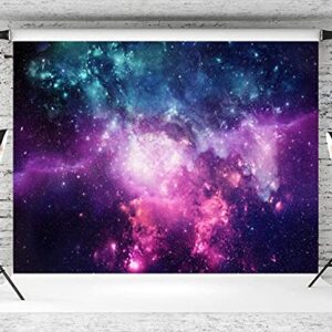 7x5ft Space Galaxy Birthday Backdrop, Universe Nebula Starry Sky Photography Background, Outer Space Galactics Photo Backdrop for Boy Girl Party Banner Baby Shower Decoration Photo Booth Prop, Vinyl