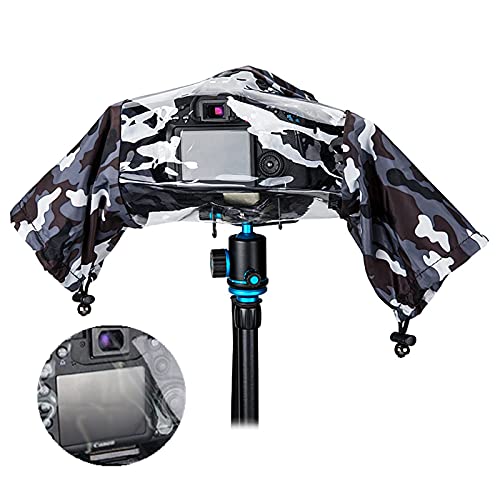 Camera Lens Rain Cover Raincoat Sleeve Gear Camo for Canon EOS R10 R7 R5 R6 R Rp Rebel T7 T8i T7i 90D 80D 4000D SL3 SX70 Nikon Z7II Z6II Z5 D780 D850 D750 D7500 D5600 D3500 Coolpix P950 P1000 P900