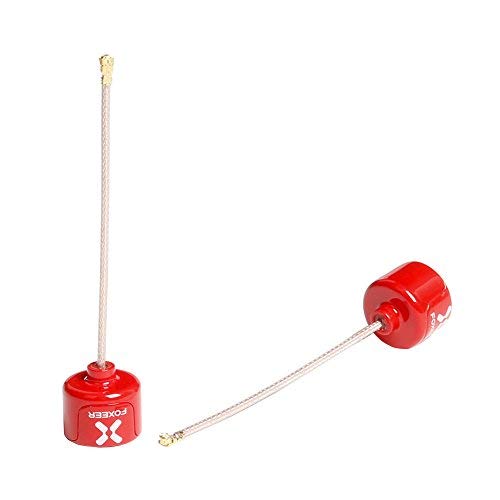 FOXEER Lollipop 2pcs FPV U.FL Antenna 5.8G 2.5dBi Super Mini RHCP Antenna UFL for RC Drone FPV Quadcopeter Multicopter TX/RX (85mm)