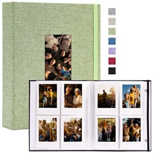 vienrose mini polaroid photo album book 208 pocket 2×3 inch pictures for fujifilm instax mini 7s 8 9 11 25 26 40 50s 90 evo z2300 instant camera, polaroid snap green 1 pack