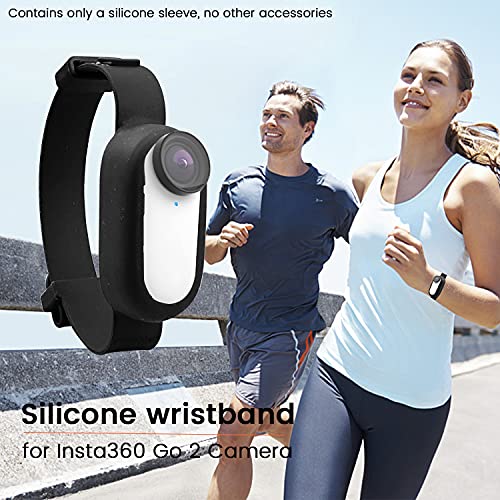 Silicone Wristband for Insta360 GO 2, Silicone Protective Case for Insta360 GO 2 Action Camera Accessory