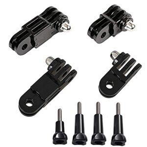 octinpris 3-way adjustable extension pivot arm adapter set- long & short straight joints connector convertor 35mm/50mm (2x same direction + 2x reverse) for gopro hero series, sjcam, geekpro ect.