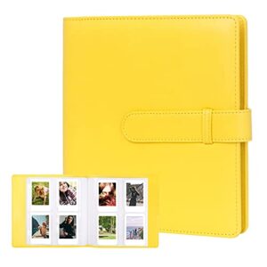 256 pockets photo album for fujifilm instax mini 11 12 9 7+ 40 evo liplay 90 8 instant camera/mini link sp-1 printer, photo album for polaroid zink 2×3″ photo/mint zip instant camera printer (yellow)