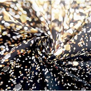 WOLADA 5x7FT Gold Backdrop Glitter Backdrop Gold Spots Bokeh Backdrop Black and Gold Backdrop Wedding Backdrop Gold Backdrop for Parties Vinyl Photography Backdrop 11412