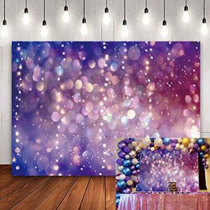 wr purple light spots backdrop dreamy glitter dots halos photography background girl birthday party baby shower decor banner video photo studio props, 7x5ft(width 210cm x height 150cm)