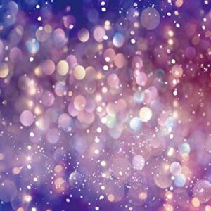 WR Purple Light Spots Backdrop Dreamy Glitter Dots Halos Photography Background Girl Birthday Party Baby Shower Decor Banner Video Photo Studio Props, 7x5FT(width 210cm x Height 150cm)