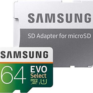 Samsung 64GB 80MB/s EVO Select Micro SDXC Memory Card (MB-ME64DA/AM)