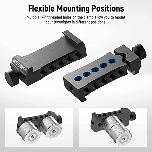 NEEWER Gimbal Counterweights and Clamp Kit, Compatible with DJI Ronin RS3 Pro/RS3/RS2/RSC2/ZHIYUN Crane 2S/3S/Weebill S/Moza Air 2/AirCross 2 for Balancing Long Lenses (GA001)