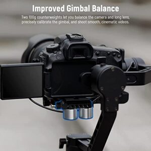 NEEWER Gimbal Counterweights and Clamp Kit, Compatible with DJI Ronin RS3 Pro/RS3/RS2/RSC2/ZHIYUN Crane 2S/3S/Weebill S/Moza Air 2/AirCross 2 for Balancing Long Lenses (GA001)