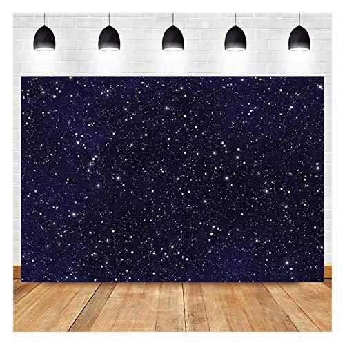 Night Sky Star Universe Space Theme Starry Photo Background Galaxy Stars Children Boy or Girl Birthday Party Photography Backdrops Newborn Baby Shower Banner 5x3ft Vinyl